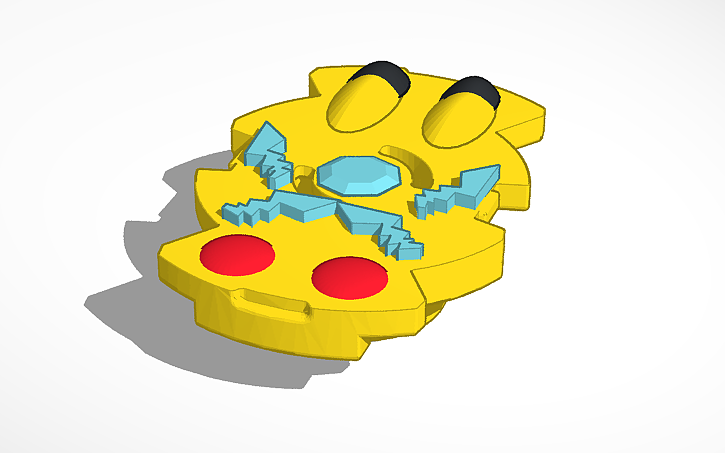 3D design pikachu beyblade - Tinkercad