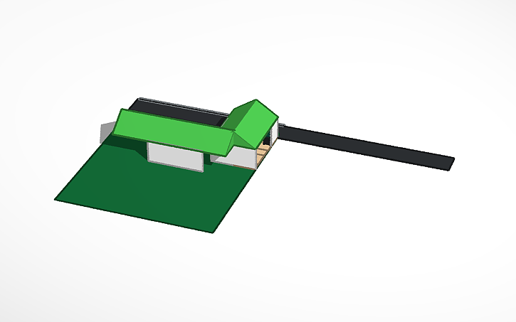 3D design house with gamers room detailed ish - Tinkercad