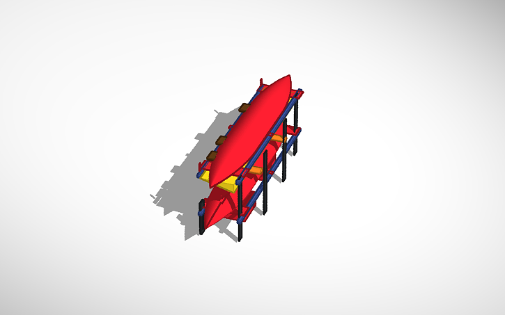 3D design kayak rack v1 - Tinkercad