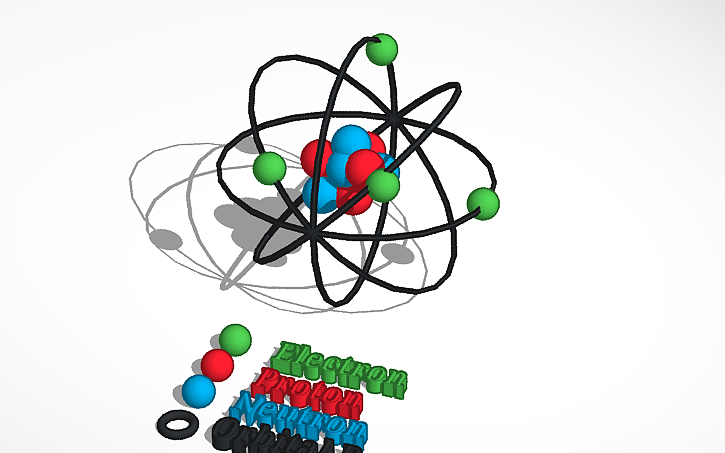 3D design Atomic structure Anatomy diagram | Tinkercad
