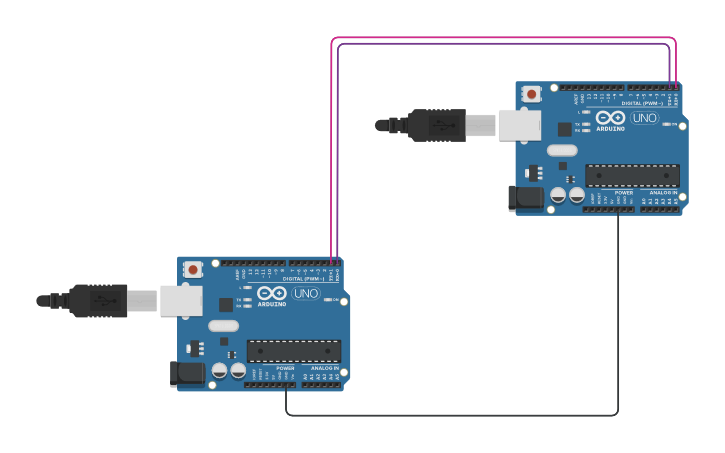 Circuit Design Copy Of Serial Communication Between Two Arduino Tinkercad