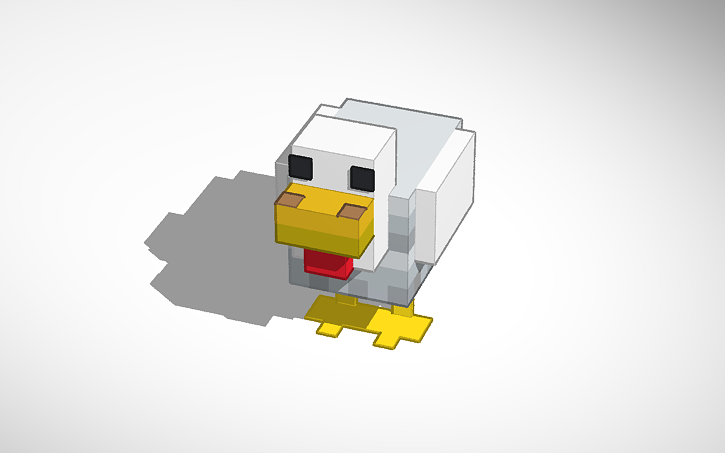 3D design Minecraft Chicken - Tinkercad