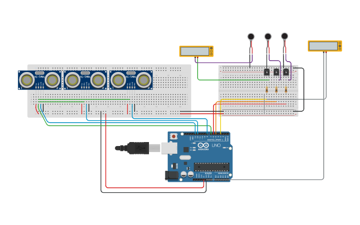 Circuit Design Ultrasonic Distance Sensor Vibration Motors Tinkercad