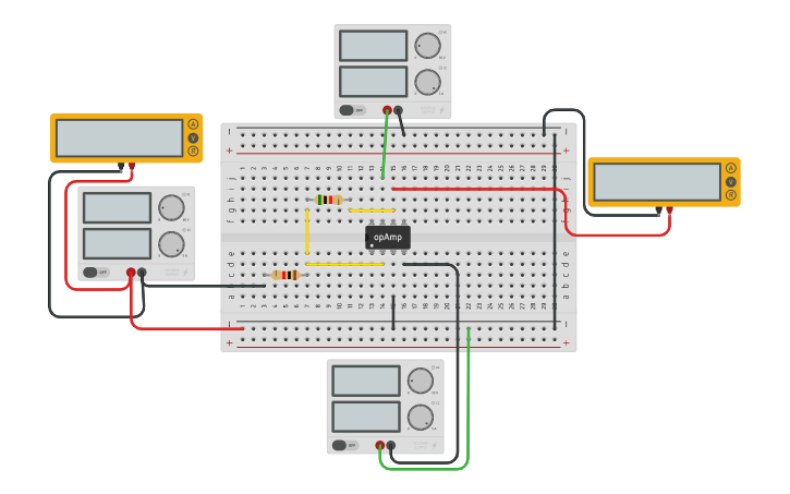 Circuit design opamp - Tinkercad