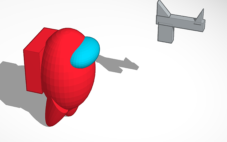 3D design Red is imposter - Tinkercad