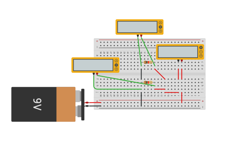 Circuit Design Measuring Voltage Lab 5 Parallel Resistors Tinkercad