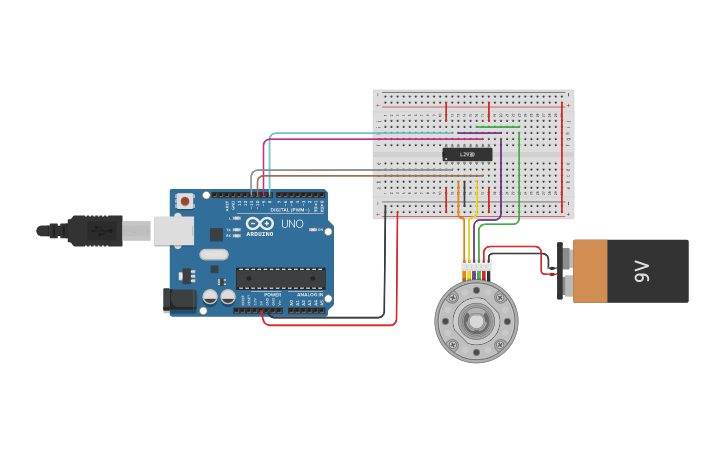Circuit design Stepper Motor Wiring Diagram - Tinkercad