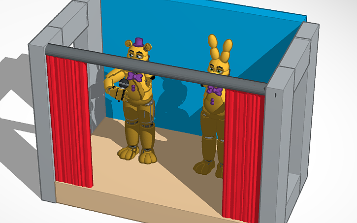 3d Design Fnaf Stage01 Fredbear And Springbonnie Tinkercad
