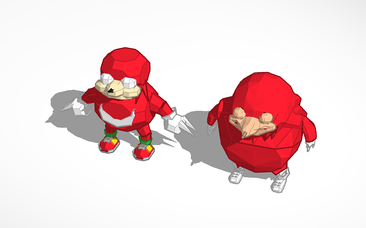 3D design Comparison of My Low-Poly Ugandan Knuckles vs. iiKatzen's ...