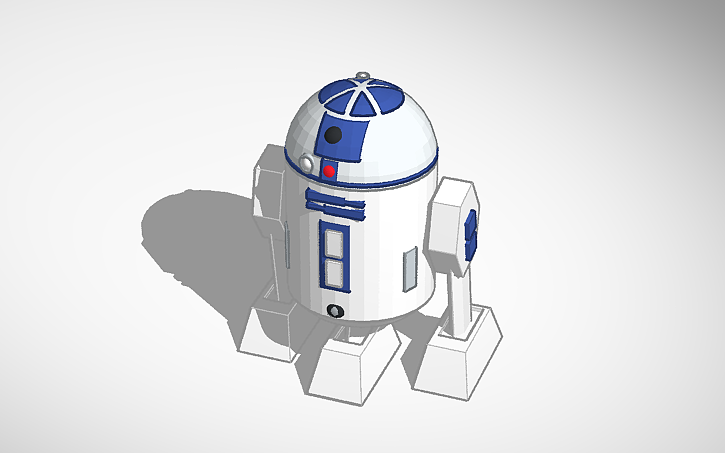 3D design дроид астромеханик R2D2 - Tinkercad