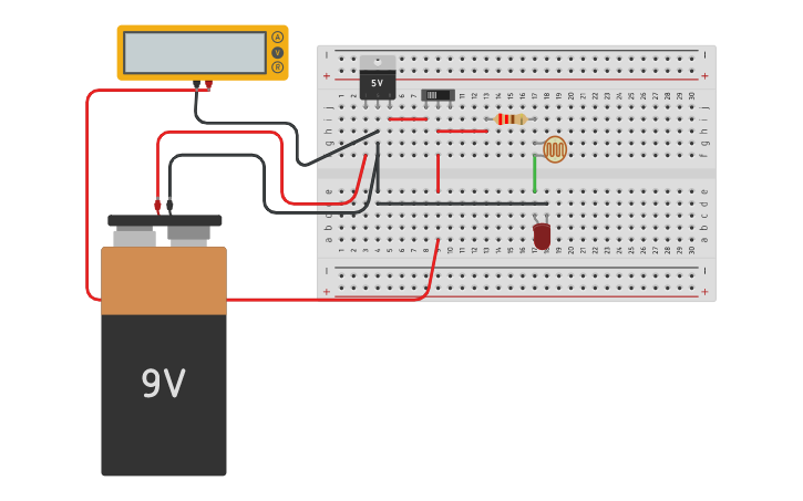Circuit design SENSOR LDR - Tinkercad