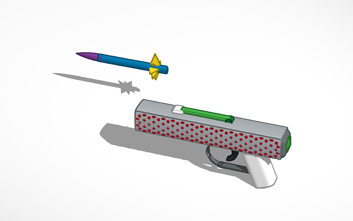 3D design dart gun - Tinkercad