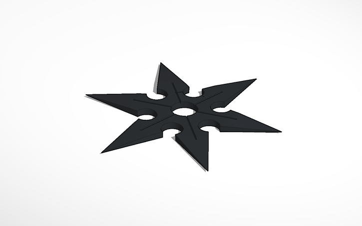 3D design ninja star - Tinkercad