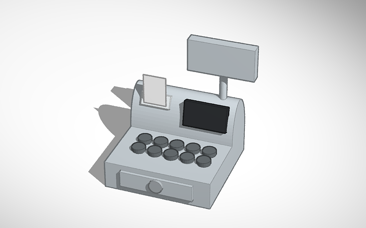 3D design cashier - Tinkercad
