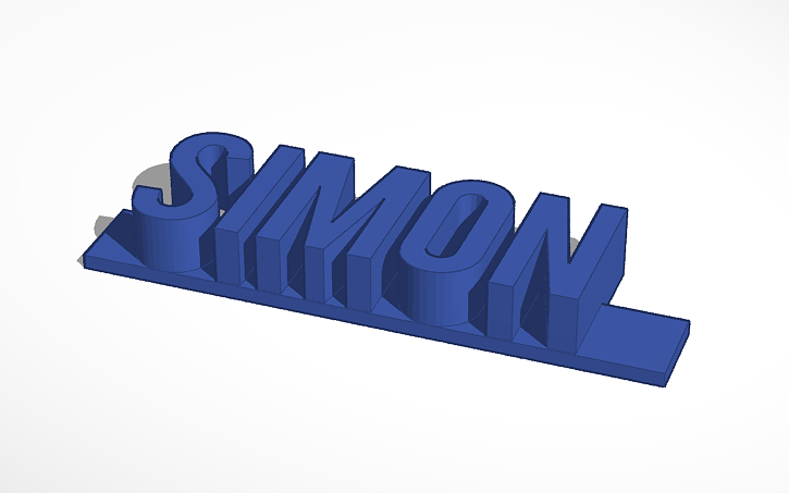 3D design Simon Nametag | Tinkercad