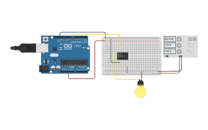 Circuit Design 6 Encendido De Foco Con Relevador Tinkercad