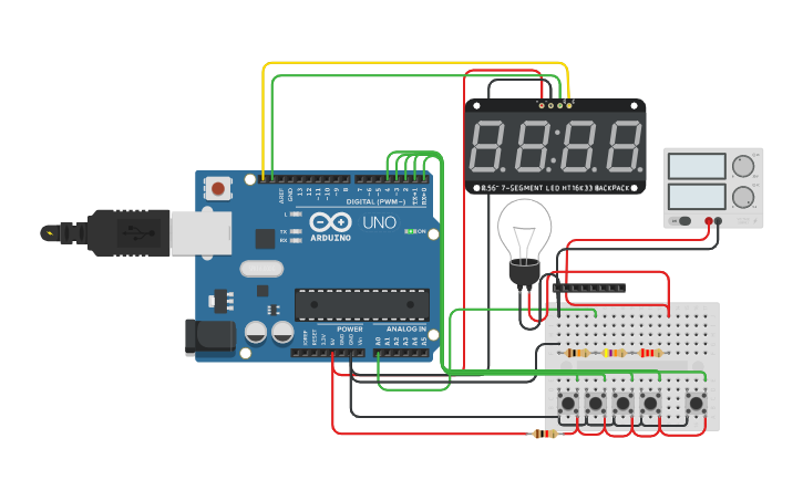 Circuit design arduino voltage monitor - Tinkercad