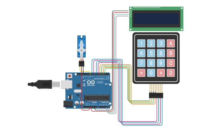 Circuit design Keypad - Tinkercad