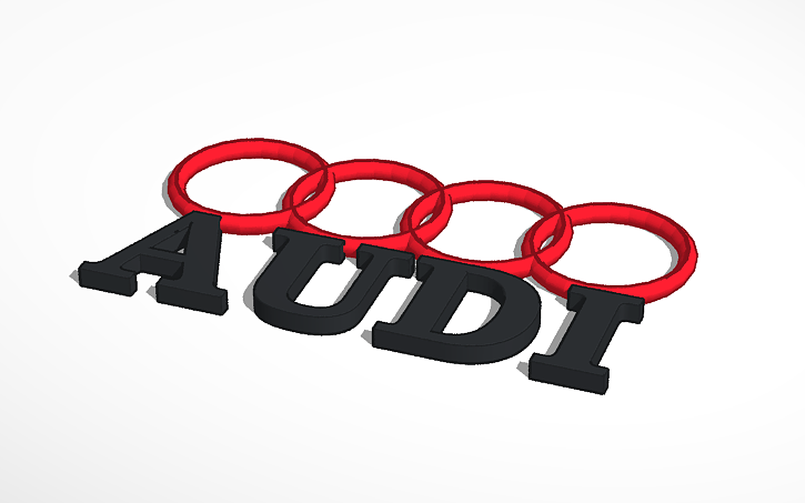 3D design Audi LOGO - Tinkercad