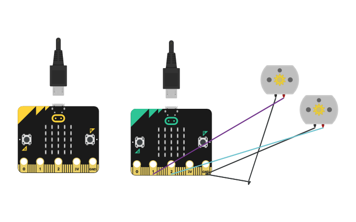 Circuit design MICRO BIT RC CAR - Tinkercad