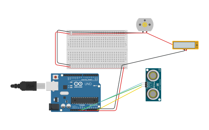 Circuit Design Arduino E I Sensori Di Distanza Ad Ultrasuoni Tinkercad