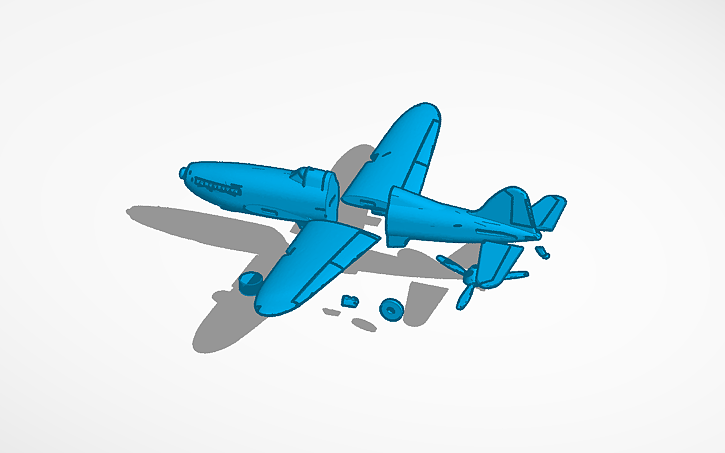 3D design Airplane - Prop Remake - Tinkercad