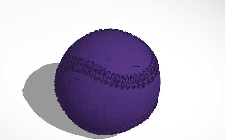 3D design softball keychain - Tinkercad