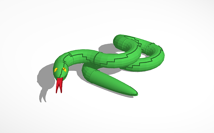 3D design snake - Tinkercad