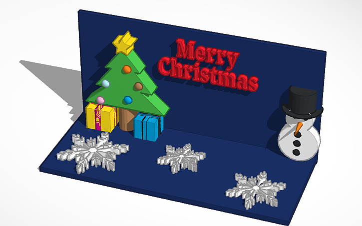 3D design 3D Christmas card - Tinkercad