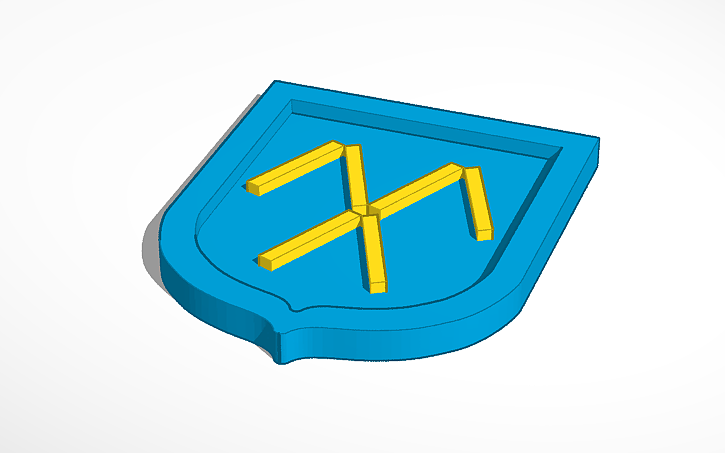 3D design Crest 6C15 - Tinkercad