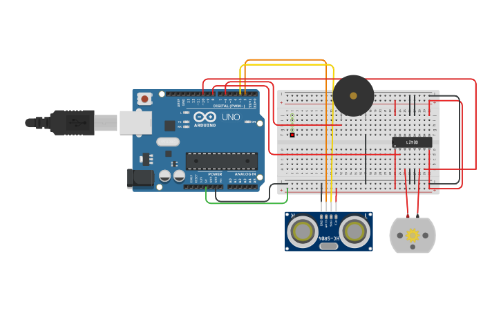 Circuit design Smart water tank Level Monitoring System using DC motor ...
