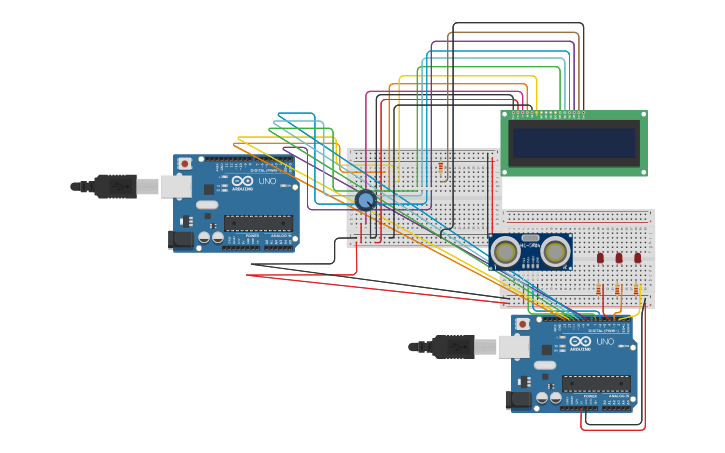 Circuit Design Copy Of Ultrasonic Distance Sensor Led Bar Graph Blocks