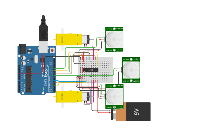 Circuit design 지능형자동차2_2021_KIT - Tinkercad