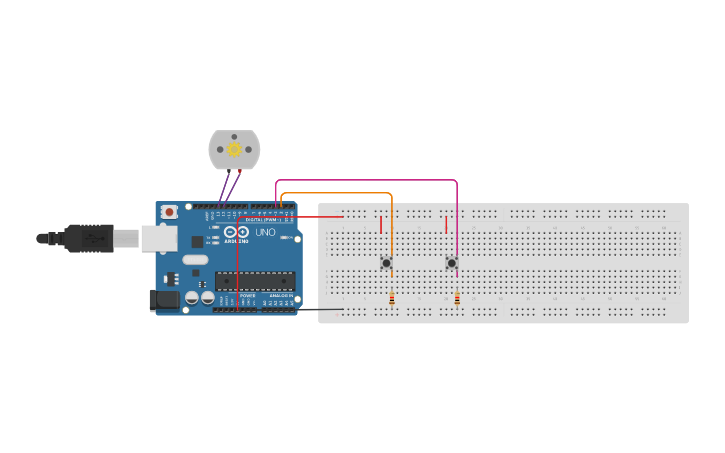 Circuit design Marcos MOTOR CON DOS PULSADORES - Tinkercad