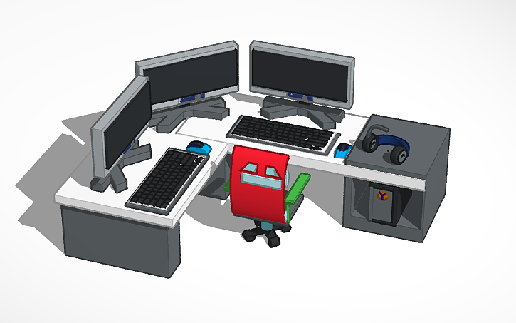 3D design Most EPIC Gaming Setup EVER | Tinkercad