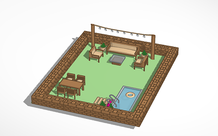 3D design Jardín - Tinkercad