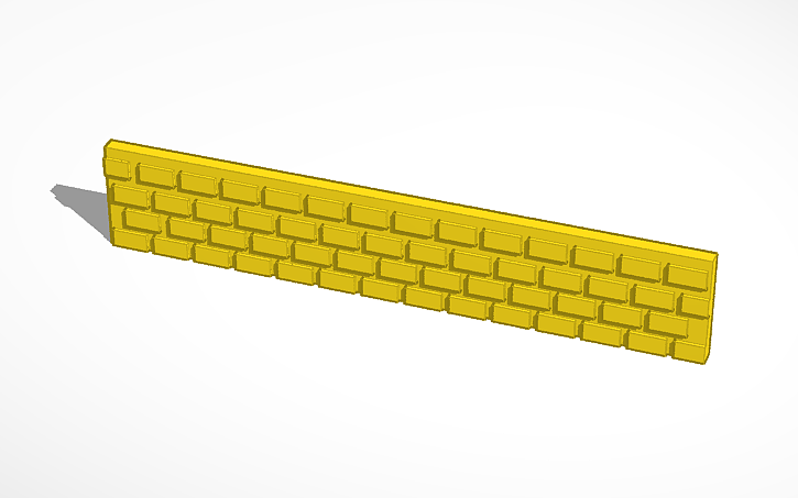 3D design Stackable Brick Wall | Tinkercad