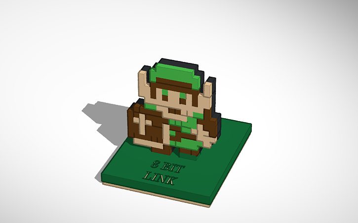 3d Design 8 Bit Link Tinkercad