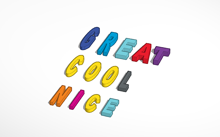 3D design word collection | Tinkercad