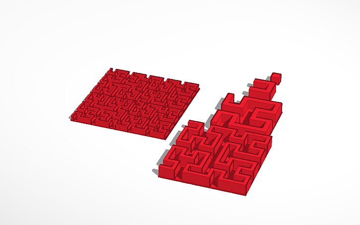 3D design Hilbert's Curve - Tinkercad