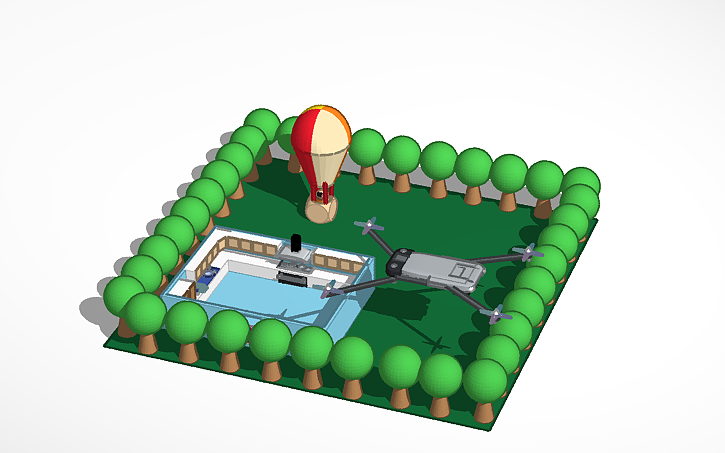 3D design kitchen X air balloon | Tinkercad