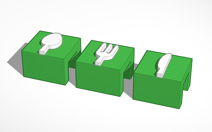 3D design Cutlery labels - Tinkercad
