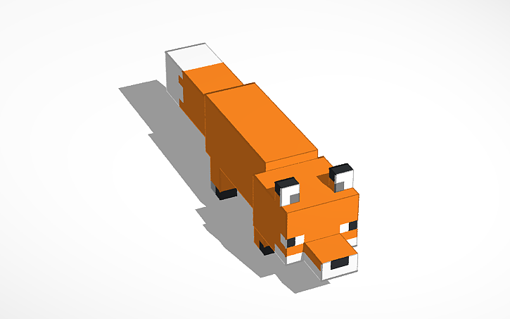 3D design Zorro de Minecraft - Tinkercad