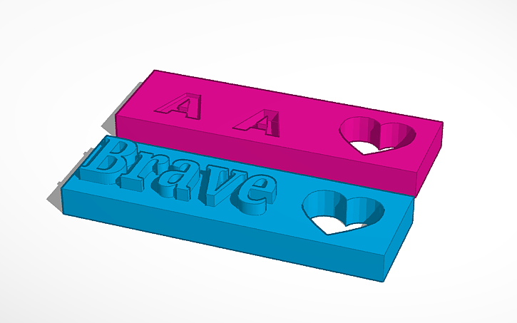 3D design Keychain - Tinkercad