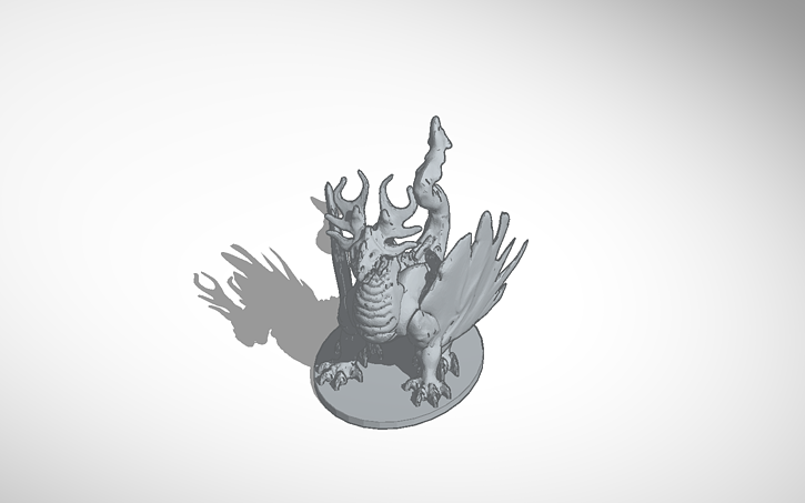 3D design dragon statue - Tinkercad