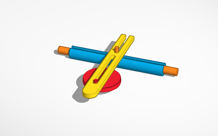 3D design Whitworth Quick Return Mechanism SIM LAB - Tinkercad