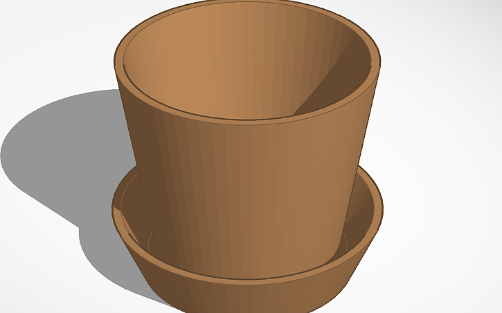 3D design flower pot - Tinkercad