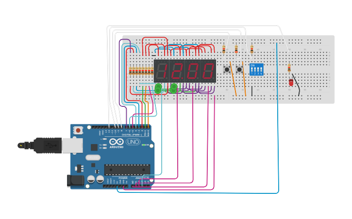 Circuit design RELOJ - Tinkercad