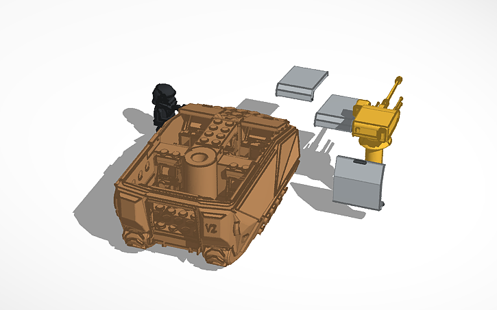 3D design STAR WARS TANK CARRIER V2 (LEGO COMPATIBLE) - Tinkercad