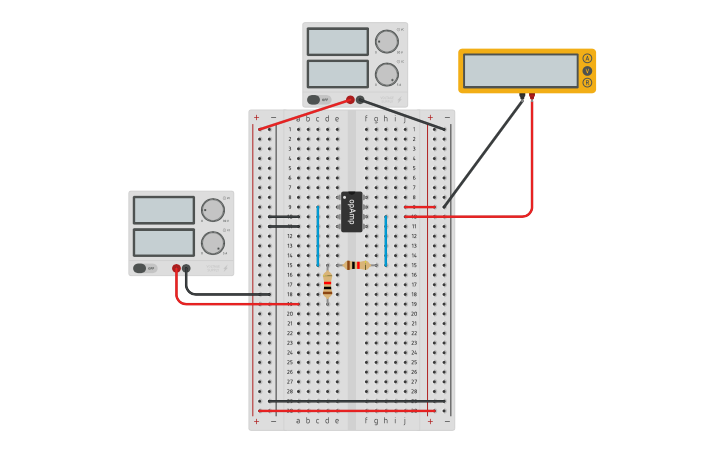 Circuit design An Inverting Amplifier - Tinkercad